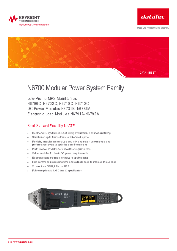 Keysight N6734B Unidirektionale Netzgeräte | kaufen & anfragen