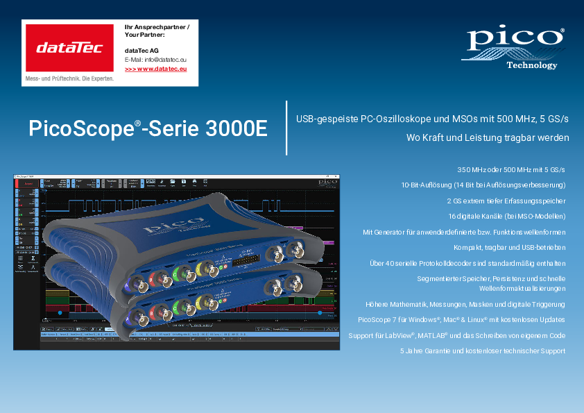 Pico PQ349 USB-Oszilloskope | kaufen & anfragen