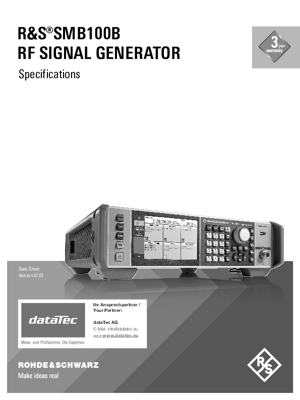 1422.1000.02 | SMB100B signal generator basic unit, frequency option ...