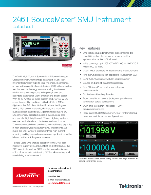 Keithley 2461 Source Measure Units | kaufen & anfragen
