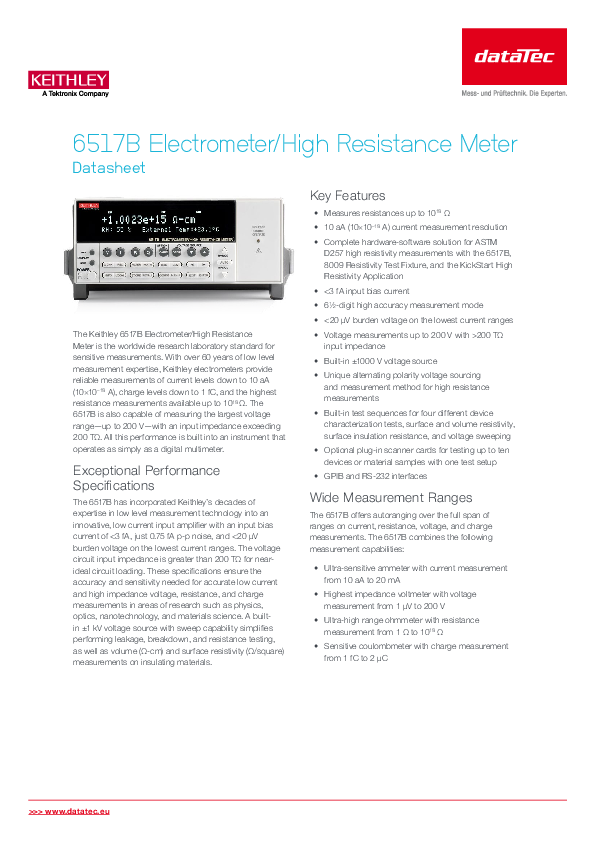 Keithley 6517B Tischmultimeter | kaufen & anfragen
