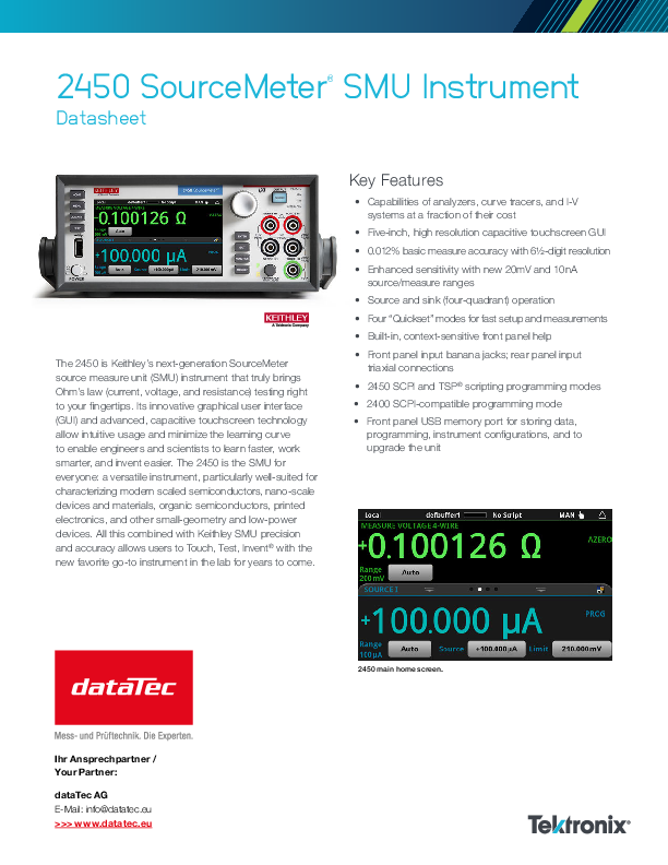 2450-NFP | Digital SourceMeter with No Front Panel | buy & inquire