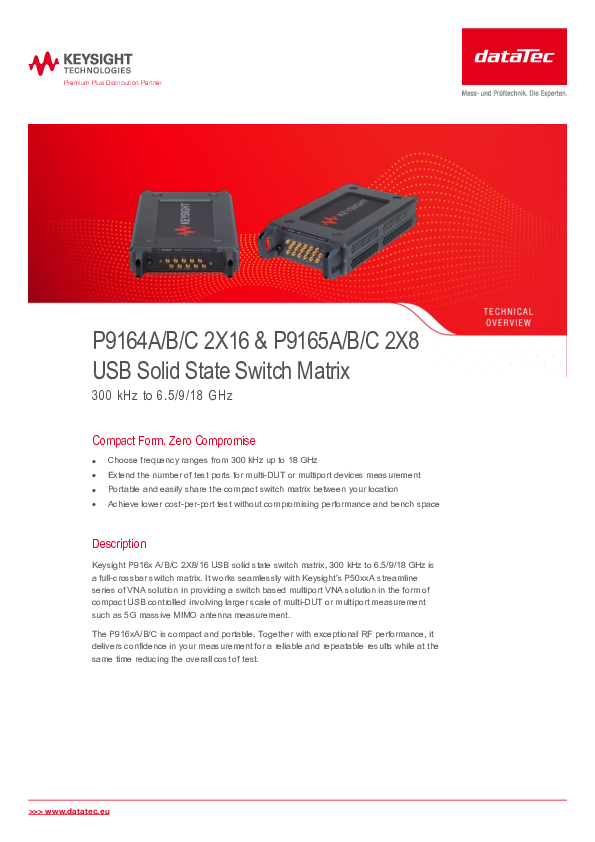 P9164A | USB Solid State Switch Matrix 2x16, 300 kHz - 6.5 GHz | buy ...