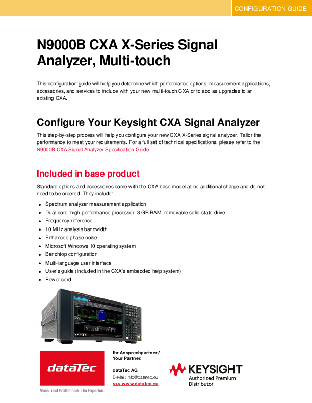 Keysight N9000B-B25 Spektrumanalysator Zubehör | kaufen & anfragen