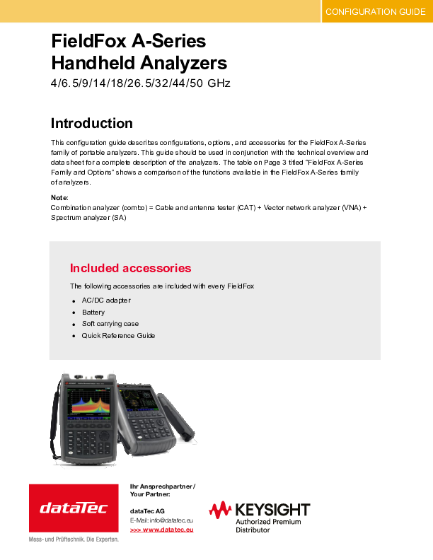 Keysight N9918A Handheld-Netzwerkanalysatoren | kaufen & anfragen
