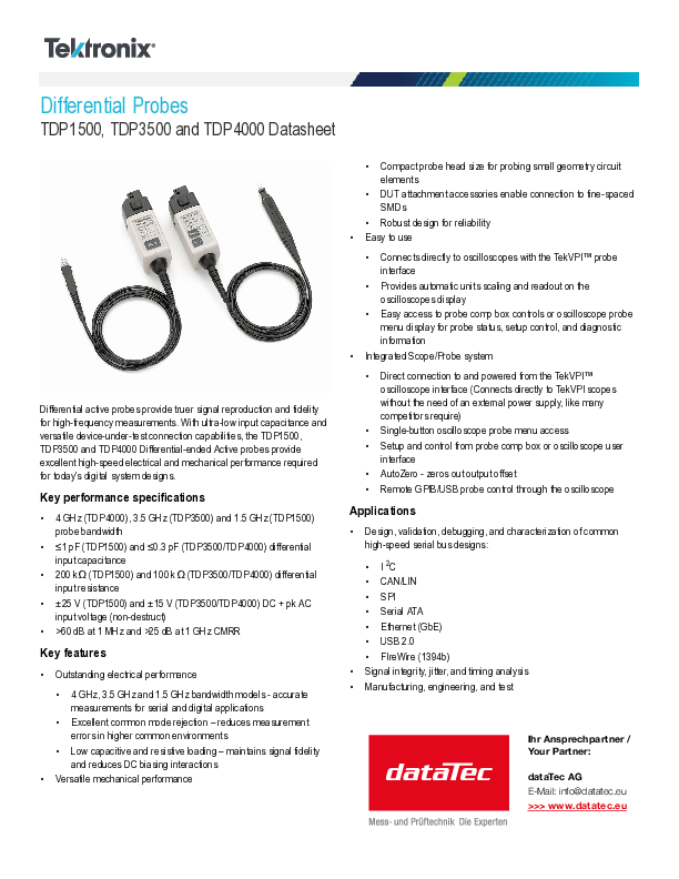 Tektronix TDP3500 Aktive Tastköpfe | kaufen & anfragen