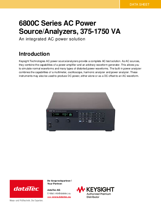 Keysight 6811C AC-Netzgeräte | kaufen & anfragen