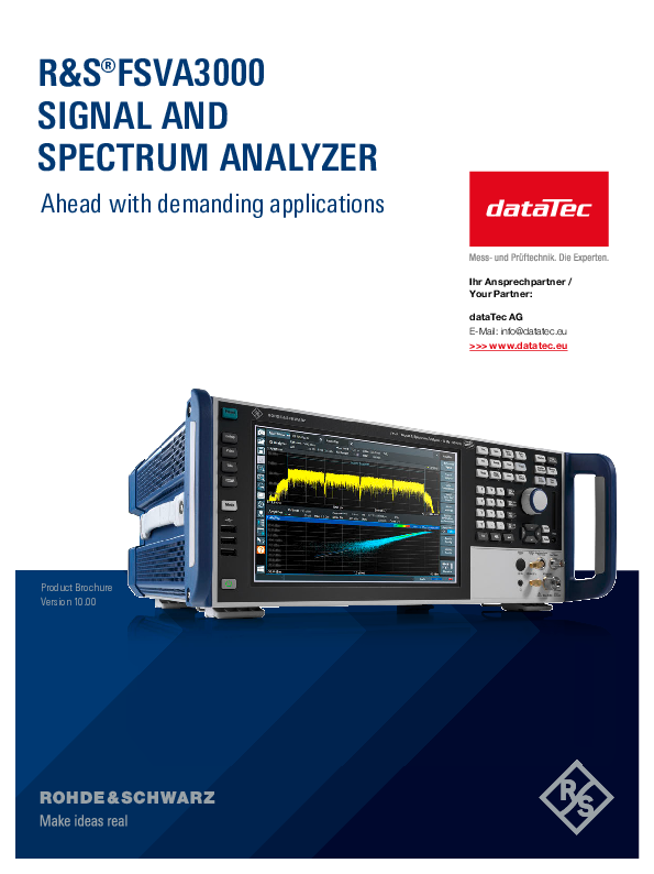 1330.5000.44 | FSVA3044 signal and spectrum analyzer, FSVA3000 series, 10 Hz to 44 GHz, RBW 1 Hz ...