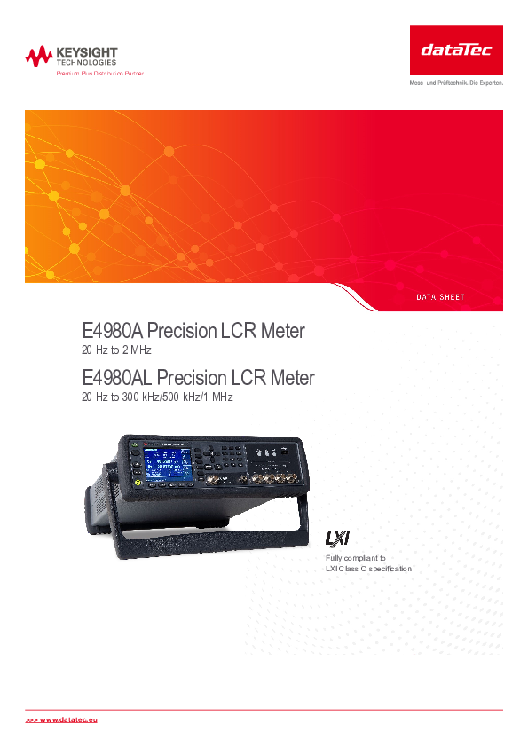 Keysight E4980AL-102 LCR / Impedanz Optionen | kaufen & anfragen