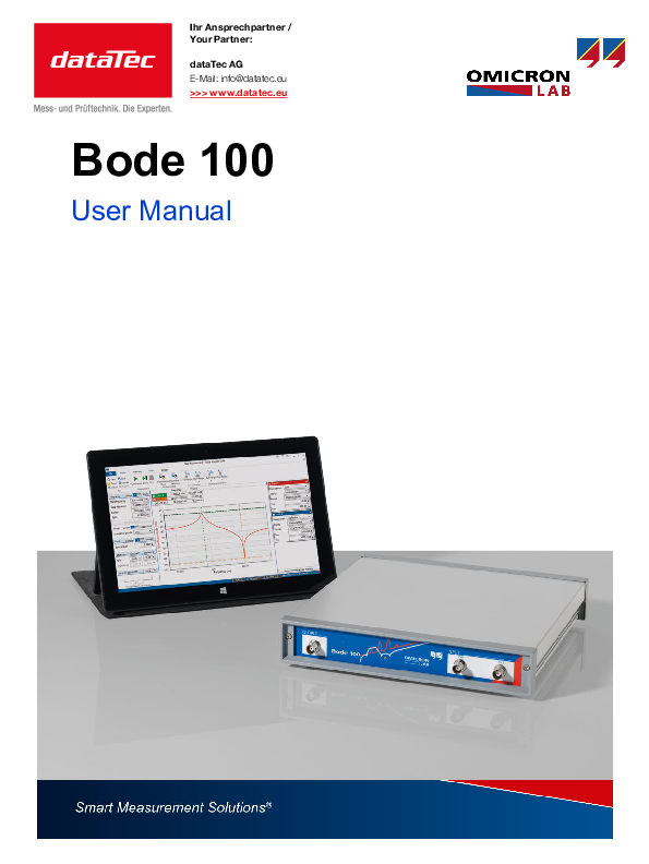 Bode 100 | Vector network & impedance analyzer, 1 Hz to 40 (50) MHz ...