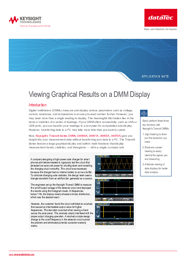 34465A | Multimeter, TRMS, 6 ½ digits, Truevolt (344xxA) | buy & inquire