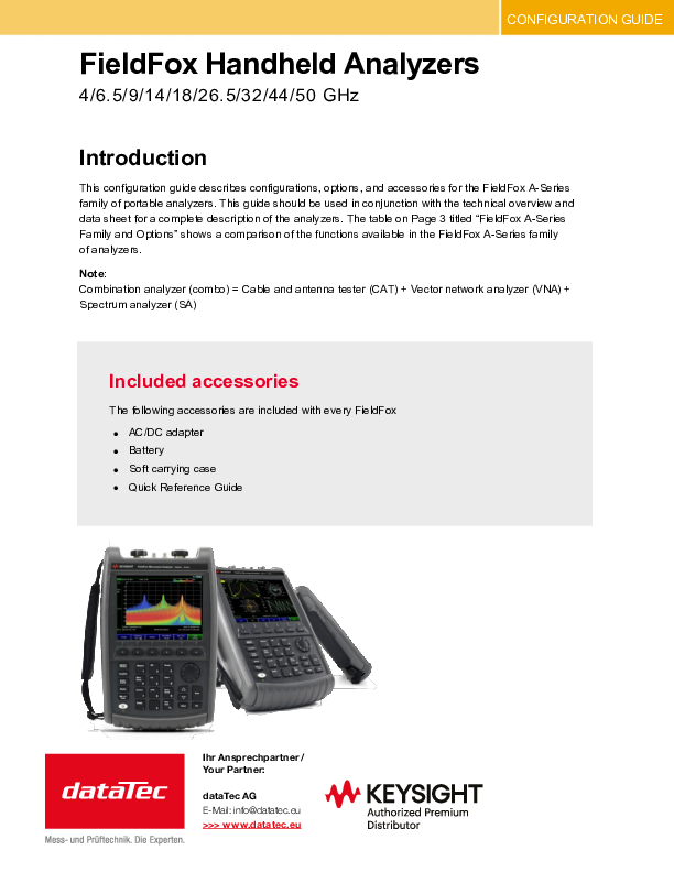 Keysight N9918A Handheld-Netzwerkanalysatoren | kaufen & anfragen