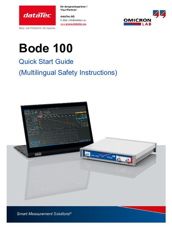 Bode 100 | Vector network & impedance analyzer, 1 Hz to 40 (50) MHz ...