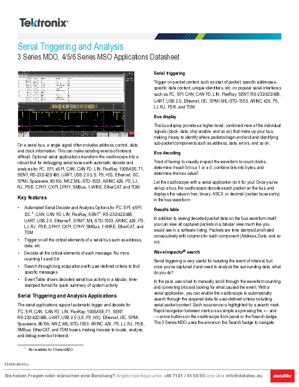 Tektronix 5-SRSVID Oszilloskop Optionen & Upgrades | kaufen & anfragen