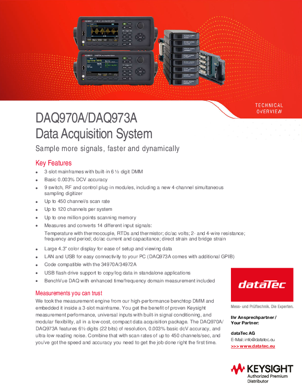 Keysight DAQ970A Datenlogger | kaufen & anfragen