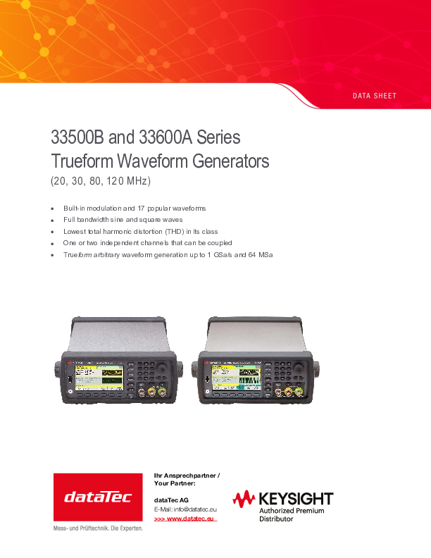 Keysight 33511B Funktionsgeneratoren | kaufen & anfragen