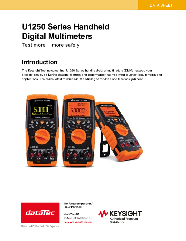 Keysight U1252B Handmultimeter | kaufen & anfragen