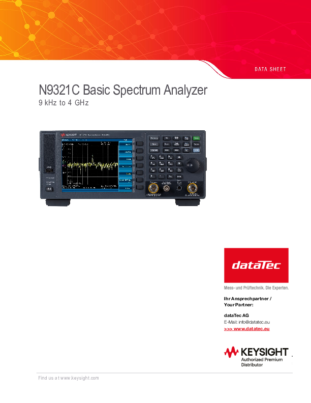 Keysight N9321C-EMC Spektrumanalysator Zubehör | kaufen & anfragen