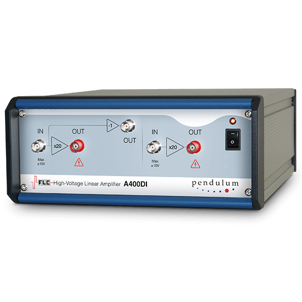 A400DI | High-voltage amplifier, linear, 2-channel, x20, output ± 200 V ...