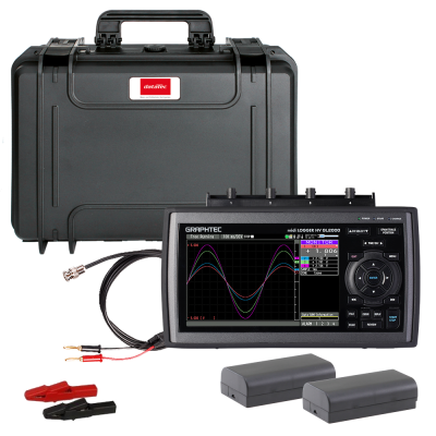 Complete data logger set GL2000-EU with 2x battery, case, alligator ...