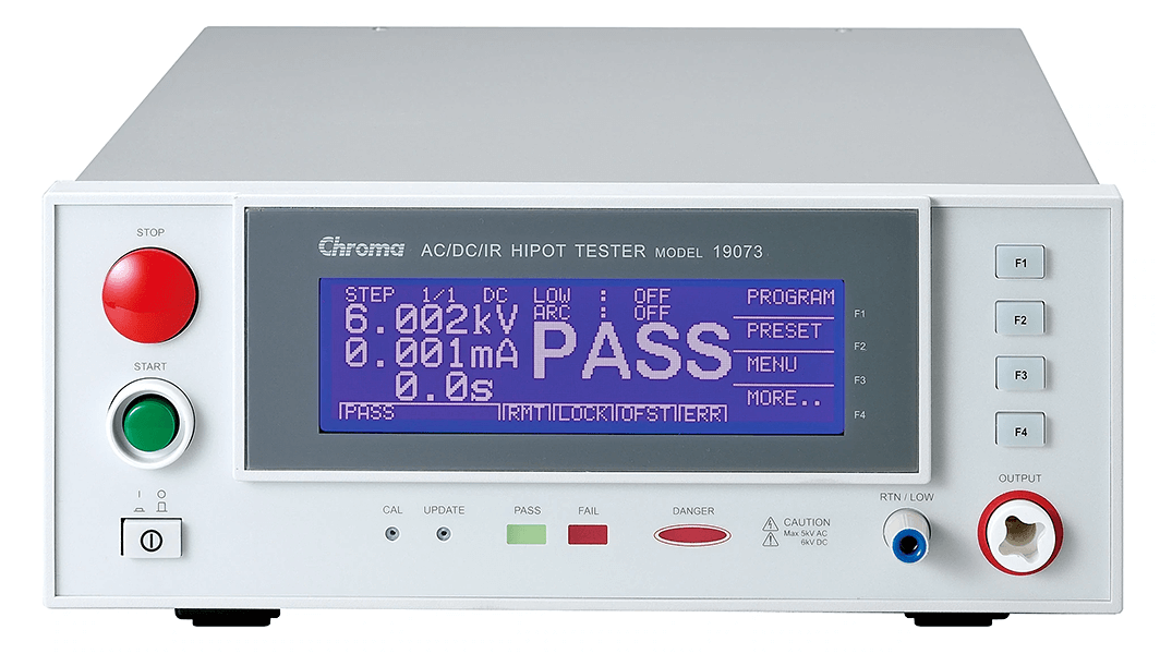 19073 | Hipot Tester AC / DC 5kV / 6kV 20 / 5mA with 1kV Riso 50GOhm ...