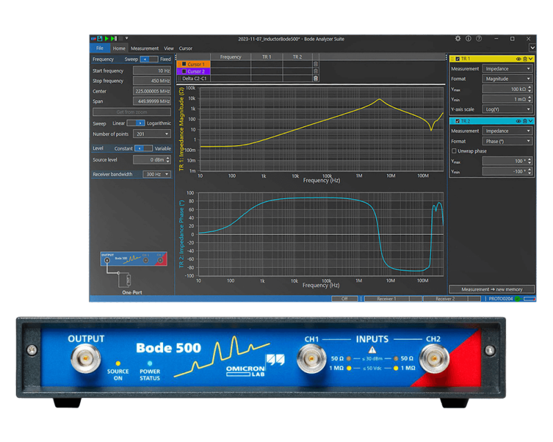 Bode 100 | Vector network & impedance analyzer, 1 Hz to 40 (50) MHz ...